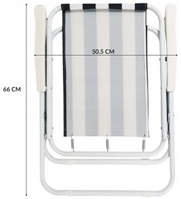 Skládací židle Atena modro-bílá