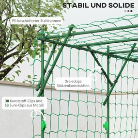 Ocelová mříž pro popínavé rostliny Mříž 223 x 223 x 223 cm Růžový oblouk Zelená