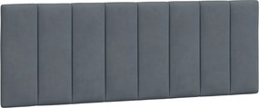 Postel s matrací Hanko tmavě šedý 140 x 190 cm samet 3208593