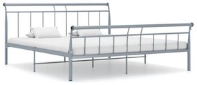 Rám postele šedý kov 160 x 200 cm,  325044 HangarStore.cz