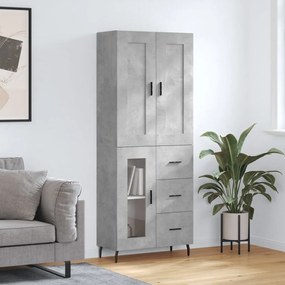 Skříň highboard betonově šedá 69,5x34x180 cm kompozitní dřevo,  3199957