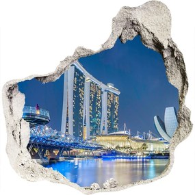 Wallmuralia Nálepka fototapeta 3D na zeď Singapur noc 75x75 cm