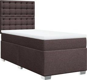 Box spring postel s matrací tmavě hnědá 80x200 cm textil 3290332