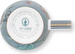 Pip Studio Flower Festival hrneček 180ml, modrý (hrnek z tenkostěnného porcelánu)