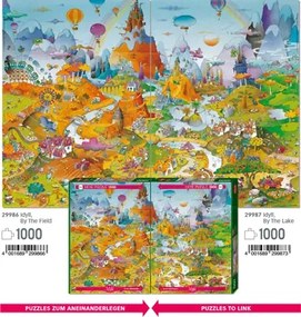 HEYE Puzzle Cartoon Classics: Idylka u jezera / 1000 dílků / 50 x 70 c