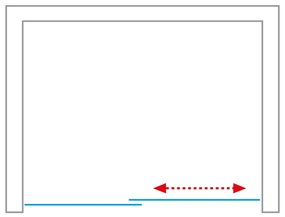 Roltechnik Outlet Posuvné sprchové dveře OBZD2 - bez vaničky Varianta: šířka: 140 cm - (OBZD2/140_BE - 4000801), Barva profilů a typ výplně: profily: černá (elox), výplň: transparent