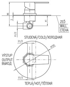 RAV Slezák Colorado Sprchová baterie s tělesem, chrom CO283L