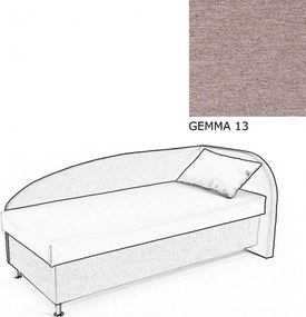 Dřevona - Elitte Čalouněná postel AVA NAVI, s úložným prostorem, 90x200, pravá, GEMMA 13