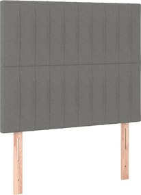 Box spring postel s matrací tmavě šedá 90x190 cm textil 3137278