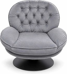 LuxuryForm DESIGN Relaxační otočné křeslo LUNA - šedé