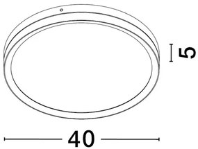 LED stropní svítidlo Cantria 40