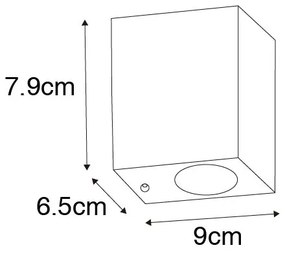 Moderní nástěnné svítidlo starožitné zlato IP44 - Baleno