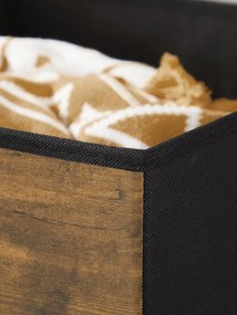 Sada 6 ks skládacích úložných boxů Teria hnědá/černá