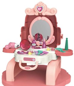 Dívčí přenosný kosmetický salon 3 v 1 batoh BABY MIX Růžová