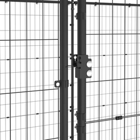 vidaXL Venkovní psí kotec se střechou pozinkovaná ocel 7,26 m² [3082293] Barva: Stříbrná