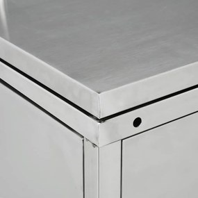 Přístřešek na tři popelnice 240 l nerezová ocel 145381