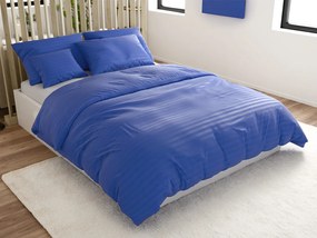 Hotelové povlečení z mikrovlákna JASMINE tmavě modré - proužek 2 cm Rozměr povlečení: 2 ks 70 x 90 cm | 200 x 220 cm