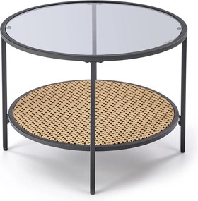 Konferenční stolek Dakota 60 cm hnědý/čirý