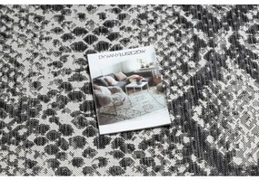 Dywany Luszczow Kusový koberec SISAL SION Hadí kůže 22162 ecru / černý Rozměr koberce: 160 x 220 cm