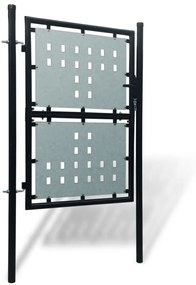 Černá jednokřídlá plotová brána 100 x 200 cm,  141687