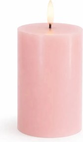 LED svíčka na baterii vosková Sille, světle růžová, Ø 7,5 × 12,5 cm