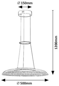Rabalux 72411 - LED Lustr na lanku ZOFRAEL LED/24W/230V 3000K