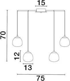 Závěsné svítidlo NOVA LUCE THE EGG G9 9009260 bez žárovky