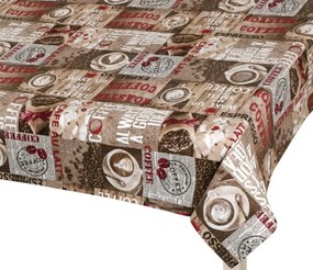 Bellatex Ubrus EMA Káva hnědá, červená rozměr 120x140 cm