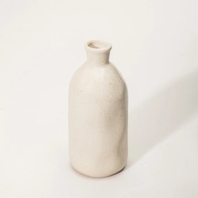 Vase White Sandstone 7x7x15 cm
