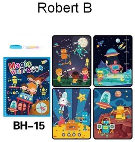 Montessori Magic Book vybarvovací knížka vodou Varianta: Robert B