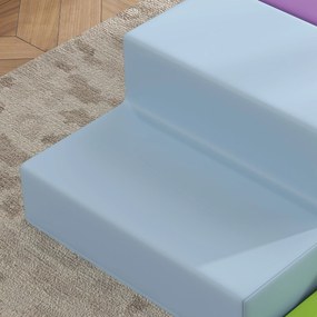 HOMCOM 4dílná měkká stavebnice pro děti - měkké bloky pro stavění, šplhání a sklouznutí - velké barevné bloky pro batolata