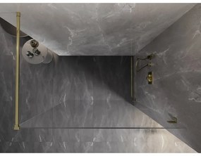 Mexen Lunar sprchová stěna pravá 60 x 200 cm, 8mm čiré sklo, zlatá lesklá, 830-060-000-50-00-P