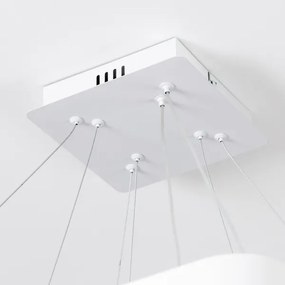 Brilagi - LED Stmív. lustr na lanku FALCON SLIM LED/78W/230V 50x50 cm bílá + DO