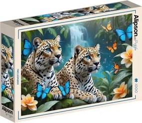 ALIPSON Puzzle Dva leopardi / 1000 dílků / 69 x 47,8 cm