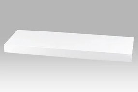 Autronic Nástěnná polička Nástěnná polička 60 cm, barva bílá-vysoký lesk. Baleno v ochranné fólii. (P-001 WT)