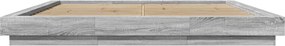 Rám postele šedý sonoma 200 x 200 cm kompozitní dřevo 3281166