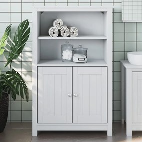 Koupelnová skříňka BERG bílá 69,5x34x110 cm masivní borovice - Default Title