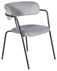 Arrow židle šedý samet