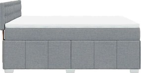 Box spring postel s matrací světle šedá 140 x 200 cm textil 3287105