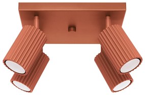Sollux Lighting Stropní svítidlo KARBON 4 červený okr