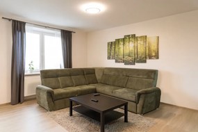 Rozkládací rohová sedačka BONTON II zelená