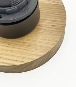 Stropní svítidlo MILOU WOOD 1xE27/15W/230V dub/kouřová béžová pr. 20 cm