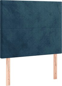 Box spring postel s matrací tmavě modrá 90x190 cm samet 3137699