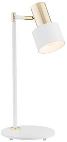 Argon | Argon 4256 - Stolní lampa DORIA 1xE27/15W/230V bílá/mosaz | AR4256