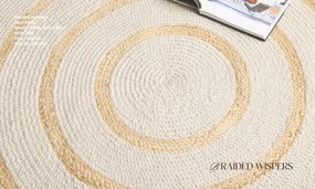 Diamond Carpets India, Ručně vázaný kusový koberec Ellara SM 05 Natural kruh, 80x80 (průměr) kruh, béžová, chodba / předsíň