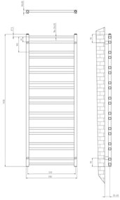 Sapho - Koupelnový radiátor METRO DOS 476W/230V 55x143 cm lesklý chrom