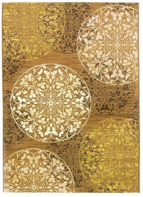 Oriental Weavers, Kusový koberec Zoya 128 N – na ven i na doma, 200x285, žlutá, chodba / předsíň