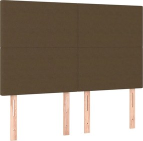 Box spring postel s matrací tmavě hnědá 140x200 cm textil 3137000