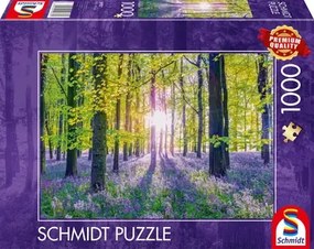 SCHMIDT Puzzle Jemné modré zvonky v lese / 1000 dílků