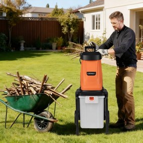 Costway 2800 W elektrický drtič s 50 L sběrná nádoba štěpkovač elektrický
